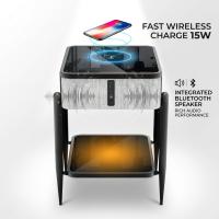 China Smart Table With Speaker AT600R 20W Charging Touch LED Wireless Charging Modern Bedroom for sale