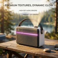 China Wireless Portable Bluetooth Speaker AM1 65W 60W Wooden Bookshelf Outdoor Party Long Battery for sale