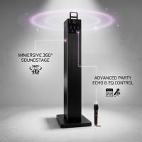 China Home Karaoke Speaker AT620 80W RMS Tower Mic Powerful Bass karaoke machine with speakers party tower design for sale