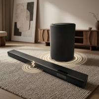 China Bluetooth Soundbar With Subwoofer ASW120-2.1U 100W Channel Wireless Subwoofer Surround Sound for sale