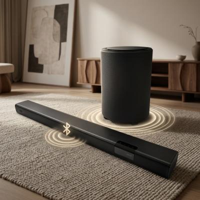 China Bluetooth Soundbar With Subwoofer ASW120-2.1U 100W Channel Wireless Subwoofer Surround Sound for sale