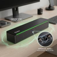 China PC Soundbar Speaker AS-P2 2.0 High Power Desktop Audio Monitor Speaker Video Calls for sale