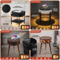 China Bluetooth Speaker Table ATC639 65W RMS 5.0 Charging MDF Wireless Charging Nightstand for sale