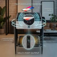 China Smart Table With Speaker AT600 20W Nightstand Audio End Wireless Charging Modern Bedroom office for sale
