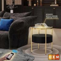 China Smart Home Furniture AT105 5W 20W DSP 5.0, Wireless Charging Modern hotel Living Room Built-in Speaker for sale