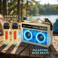 China Wireless Portable Bluetooth Speaker BT448 5W Karaoke Rgb Party Outdoor Party Long Battery for sale