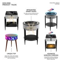 China Smart Table With Speaker AT600 30W 5.1 Charging Coffee Wireless Charging Modern Bedroom for sale