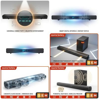 China Factory Wireless Soundbar Speaker AS540-2.1 2.1CH ARC Surround Sound ARC HDMI Deep Bass Wireless Streaming for sale