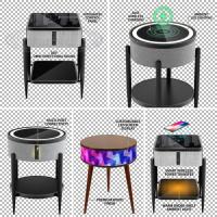 China Smart Table With Speaker AT600 20W Nightstand Audio End Wireless Charging Modern Bedroom office for sale