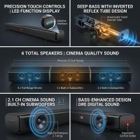 China Home Theater Soundbar system AS510-2.1 Subwoofer 100W 2.1CH Heavy Bass Immersive Audio for sale
