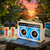 China Wireless Portable Bluetooth Speaker BT448 5W Karaoke Rgb Party Outdoor Party Long Battery for sale