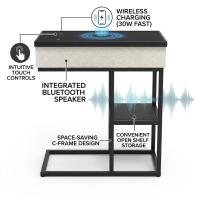China Wireless Charging Side Table A1 65W RGB Multifunctional Bedside Table Modern Bedroom for sale