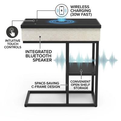 China Wireless Charging Side Table A1 65W RGB Multifunctional Bedside Table Modern Bedroom for sale