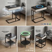 China Wireless Charging Side Table C2 30W Rechargeable Stereo TWS Bedside Table Modern Bedroom for sale