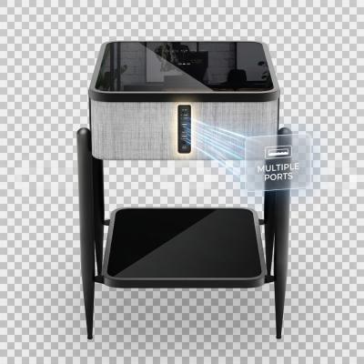 China Smart Table With Speaker AT600 20W Nightstand Audio End Wireless Charging Modern Bedroom office for sale