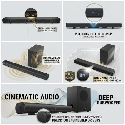 China Wireless Soundbar Speaker ASW150-2.1U 100W 3D Subwoofers Surround Sound ARC HDMI for sale
