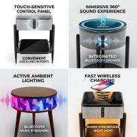 China Smart Table With Speaker AT600R 20W Charging Modern LED Wireless Charging Modern Bedroom for sale
