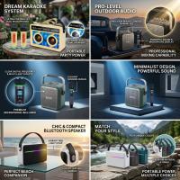 China Wireless Portable Bluetooth Speaker BT448 5W Karaoke Rgb Party Outdoor Party Long Battery for sale