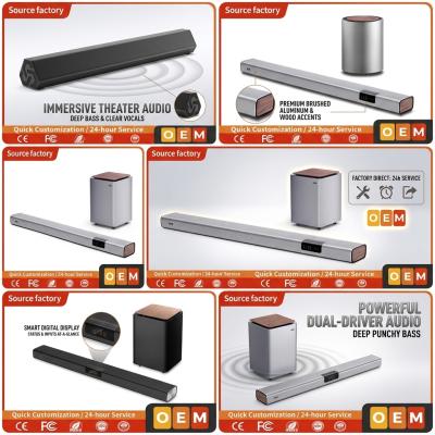 China Bluetooth Soundbar Speaker AS120-2.0 Super Bass Theater TV Audio Wireless Streaming for sale