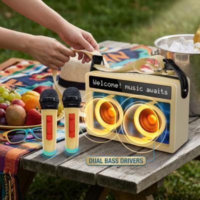 China Private label Wireless Portable Bluetooth Speaker ZYK6609 20W Karaoke RGB Outdoor Outdoor Party for sale