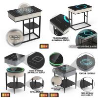 China Wireless Charging Side Table A2 65W Multi Functional Bedside Table Modern Bedroom for sale