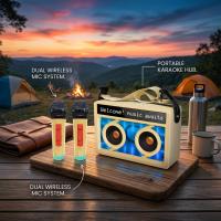 China Wireless Portable Bluetooth Speaker BT448 5W Karaoke Rgb Party Outdoor Party Long Battery for sale