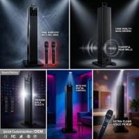 China Home Karaoke Speaker AT620 80W RMS Tower DSP Karaoke Party Tower Design Powerful Bass for sale