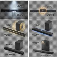 China Wireless Soundbar Speaker ASW120-2.1U 100W 2.1CH Subwoofer Theater Surround Sound for sale