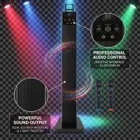 China Home Karaoke Speaker AT620 80W RMS Tower DSP Karaoke Party Tower Design Powerful Bass for sale