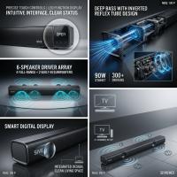 China Home Theater Soundbar system ASW150-2.1UR 120W Heavy Bass Immersive Audio Cinema Sound for sale