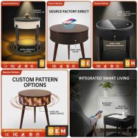 China Bluetooth Speaker Table ATC700L 30W RMS Charging 360 Bedside Wireless Charging Nightstand for sale