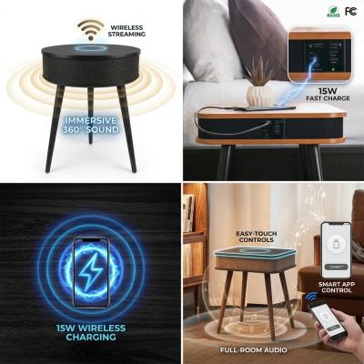 China Smart Coffee Table AT600 20W Charging Living Room Wireless Charging Modern Living Room for sale