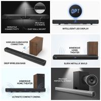 China Wireless Soundbar Speaker ASW120-2.1U 100W 2.1CH Subwoofer Theater Surround Sound for sale