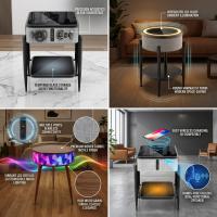 China Smart Table With Speaker AT600R 20W Charging Bedside Nightstand Wireless Charging for sale