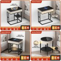 China Wireless Charging Side Table A2 65W RMS 3 1 Bedside Table Modern Bedroom Built-in Speaker for sale