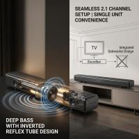 China Home Theater Soundbar system ASW150-2.1UR 120W Heavy Bass Immersive Audio Cinema Sound for sale