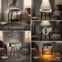 China Smart Table With Speaker AT106 5W Charging Multifunctional Built Wireless Charging for sale