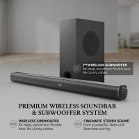 China Wireless Soundbar Speaker ASW120-2.1U 100W 2.1CH Subwoofer Theater Surround Sound for sale