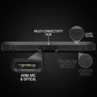 China Wireless Soundbar Speaker ASW100-2.1U 100W 3D ARC Surround Sound ARC HDMI Deep Bass for sale