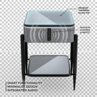 China Smart Table With Speaker AT600R 20W RGB Living Room Wireless Charging Modern Bedroom for sale