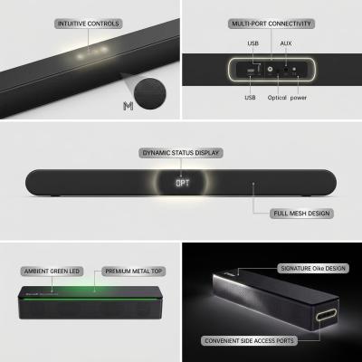 China PC Soundbar Speaker AS-P1 Custom Desktop Wired Desktop Audio Monitor Speaker Video Calls for sale