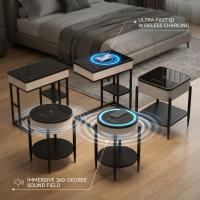 China Wireless Charging Side Table A1 65W TWS Triangle Charger Bedside Table Modern Bedroom for sale