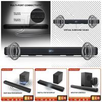 China Wireless Soundbar Speaker ASW100-2.1U 100W 3D ARC Surround Sound ARC HDMI Deep Bass for sale