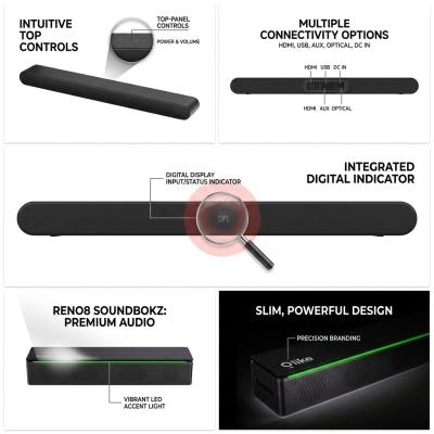 China Mini PC Soundbar Speaker AS1821 RGB 5.0 Gaming Desktop Audio Monitor Speaker Video Calls for sale