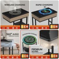 China Wireless Charging Side Table ATC700 30W RMS 5.1 Coffee Bedside Table Modern Bedroom for sale