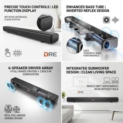 China Home Theater Soundbar system ASW150-2.1UR 120W 3D 4.1 Subwoofer Heavy Bass Immersive Audio for sale