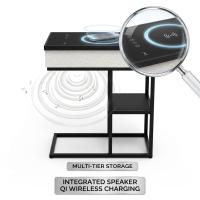 China Wireless Charging Side Table A1 65W RGB LED Bedside Table Modern Bedroom Built-in Speaker for sale