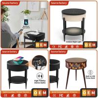 China Bluetooth table speaker manufacturer Table AT600R 20W 10W Coffee Wireless Charging Nightstand Modern Bedroom for sale