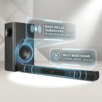 China Bluetooth Soundbar With Subwoofer ASW100-2.1U 100W Channel Wireless Subwoofer Surround Sound for sale