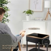 China Bluetooth Speaker Table AT600R 20W DSP 5.0 Wireless Charging Nightstand Modern Bedroom for sale